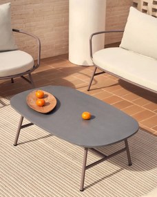 Zahradní konferenční stolek manta 100 x 60 cm béžový MUZZA