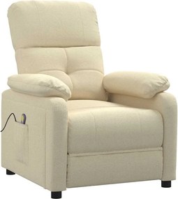 Masážní křeslo krémové textil 289681
