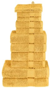 12dílná sada ručníků Premium SOLUND zlatá 600 g/m² 137576