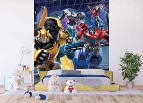 Dětská vliesová fototapeta na zed' Transformers Vzhůru do Boje | 225 x 270 cm | DFTD3P5179