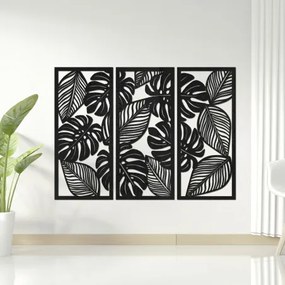 Třídílný obraz na zeď monstera | SENTOP HDF0523