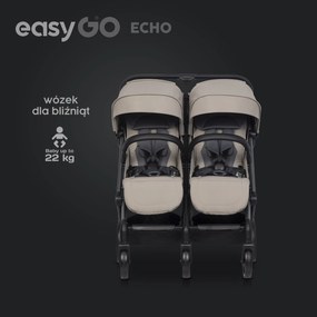 Sourozenecký kočárek EasyGo Echo Savana Beige