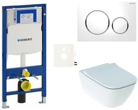 Cenově zvýhodněný závěsný WC set Geberit do lehkých stěn / předstěnová montáž+ WC Geberit Smyle SIKOGESSMS20