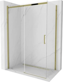 Mexen Omega sprchový kout 130x70cm, 8mm sklo, zlatý profil-čiré sklo, 825-130-070-50-00