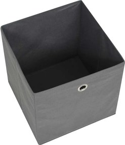 Úložné boxy 10 ks netkaná textilie 32 x 32 x 32 cm šedé 245748