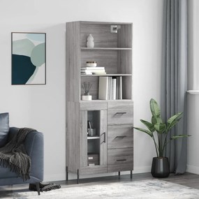 Skříň highboard šedá sonoma 69,5 x 34 x 180 cm kompozitní dřevo