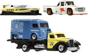 MATTEL HOT WHEELS Angličák Motorhead Madness / 4 kovová vozidla / měří