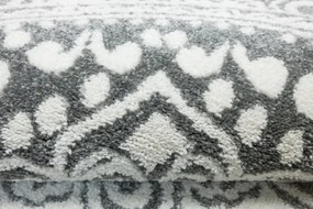 Koberec Lima G757A mandala, krémový / šedý kruh