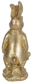 Zlatá dekorace králík ve fraku – 4x4x11 cm