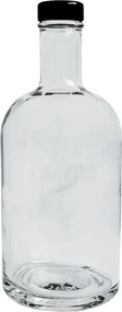 Skleněná láhev na olej 500 ml s černým uzávěrem APOLO