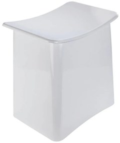Bílá taburetka s úložným prostorem Wenko Wing, 33 l