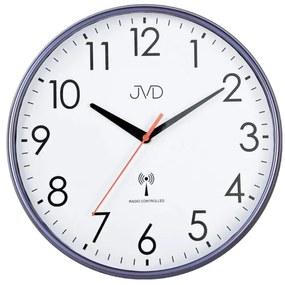 JVD Nástěnné přehledné rádiem řízené hodiny s plynulým chodem JVD RH502.1
