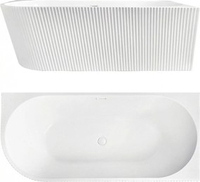 Rea Wenus, akrylová rohová vana 1700x800x575 mm, pravá, bílá se zlatou matnou odtokovou zátkou, KPL-W7130