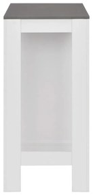 vidaXL 280216 Marketos Bar Table with Shelf White 110x50x103 cm