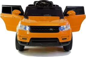 LEAN CARS Elektrické autíčko HL1638 pro děti LED MP3 ovladač oranžové