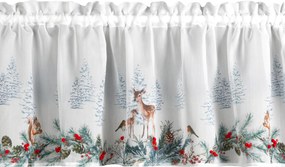 KRÁTKÁ VÁNOČNÍ ZÁCLONA NA PÁSCE XMAS19 150X40 CM VZOROVANÁ