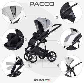 Kombinovaný kočárek Riko Basic Pacco Grey Fox