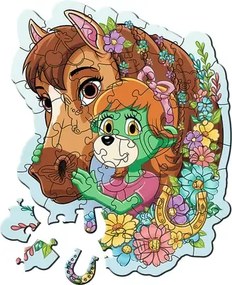 Trefl - Puzzle - Dřevěné obrysové puzzle Treflíci: Šťastná rodina / 50