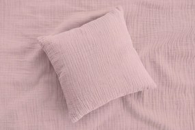 Celoroční mušelínový povlak na polštářek Soft Pink - GOTS Velikost: atypický 50 x 60