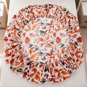 Prostěradlo z mikrovlákna AUTUMN LEAVES barevné 90x200 cm