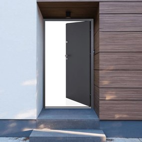 Vchodové dveře antracitové 90 x 200 cm hliník