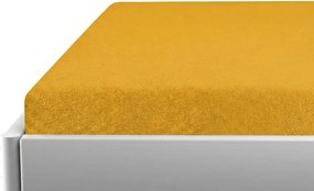 Froté prostěradlo do dětské postýlky PREMIUM 60x120 cm žlutooranžové