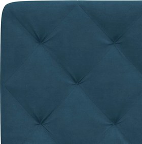 Postel s matrací modrá 90 x 190 cm samet 3208632