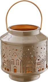 COZY HOME Lucerna kovová 17 cm - šedá