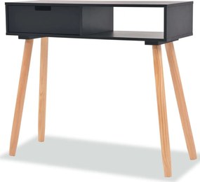 vidaXL Odkládací stolek 80 x 30 x 72 cm masivní borovice [244737] Barva: Černá