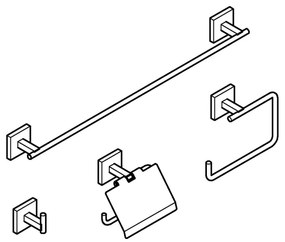GROHE 41115000 - Sada doplňků START CUBE 558 mm lesklý chrom