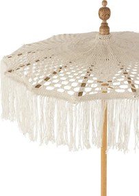 Přírodní drhaný slunečník na stůl Macrame - ∅65*95 cm