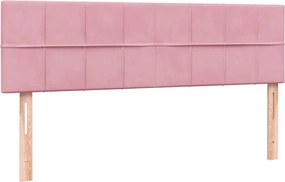 Box spring postel s matrací růžová 160x210 cm samet 3316220