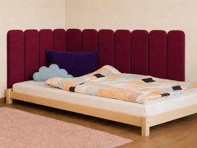 Rovný čalouněný panel na zeď VELVET se zaoblenými rohy Zvolte barvu: Světle růžová, Zvolte rozměr: 30x70 cm, Uchycení na zeď: Se samolepícím suchým zipem