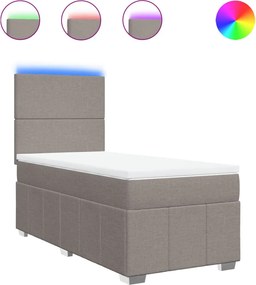 Box spring postel s matrací taupe 100 x 200 cm textil 3293876