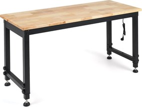 Costway 122 cm odolný pracovní stůl Výškově nastavitelný s kovovým rámem
