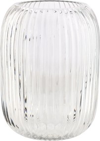 Váza Una žebrovaná 16 x 22 cm průhledná