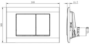 Mexen Fenix ​​Air 01, pneumatické dvojité tlačítko pro splachování, bílá lesklá, 6A0100