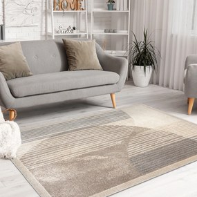 Dywany Łuszczów, Kusový koberec Fusion 0815 cream/beige, 140x190, béžová, kancelář