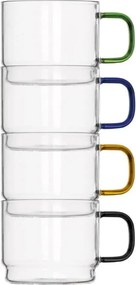 Skleněné hrnky v sadě 4 ks 350 ml Bridge – Brandani