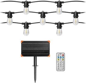 Solární girlanda VIRONE LG-4/15M/E27/15m, IP44, 15x LED E27, 0,1W, 3000K