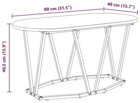 Konferenční stolek, kov, dřevo, černá, dub artisan, NoBi DAGOR