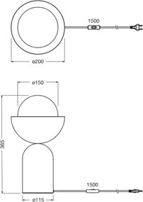 Osram - Stolní lampa DECOR BOWL 1xE14/25W/230V modrá/růžová