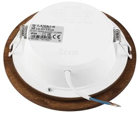 LED Podhledové svítidlo WOODY SPOT LED/12,5W/230V 4000K třešeň pr. 16 cm