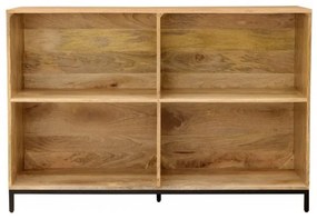 Indický nábytek - Knihovna Gita 130x90x35 z masivu mango Mango natural