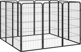 12panelová ohrádka pro psy černá 50 x 100 cm práškovaná ocel 3115959