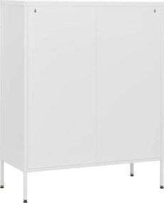 Komoda se zásuvkami bílá 80 x 35 x 101,5 cm ocel 336206