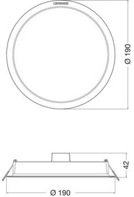 LED podhledové svítidlo LEDVANCE Downlight 190mm 18W 4000K neutrální bílá IP44