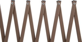 Outsunny nůžková mřížová brána, výsuvná 35-300 cm, ideální pro zahradu, hliník, hnědá, H103,5 cm