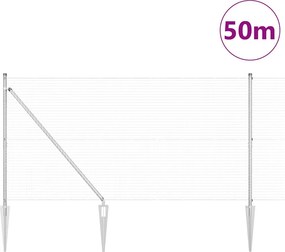 Svařované drátěné ploty s hroty 50 x 1,2 m Pozinkovaná ocel 3352003