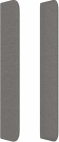 Čelo postele typu ušák tmavě šedé 83x16x118/128 cm textil 3119555